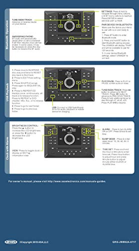 Jensen JWM62A AM|FM|DVD|CD|USB|AUX|App Ready Bluetooth Wallmount Stereo w/ App Control, 3-Speaker Zones / 8 Speaker Output 8X 6 Watt, Receives Bluetooth Audio (A2DP) & Controls (AVRCP) from Devices