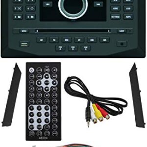 Jensen JWM62A AM|FM|DVD|CD|USB|AUX|App Ready Bluetooth Wallmount Stereo w/ App Control, 3-Speaker Zones / 8 Speaker Output 8X 6 Watt, Receives Bluetooth Audio (A2DP) & Controls (AVRCP) from Devices