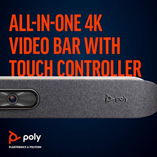 Poly - Studio X30 (Polycom) with TC8 Touch Controller - 4K Video & Audio Bar - Conferencing System for Small Meeting Rooms - Works with Teams, Zoom & More