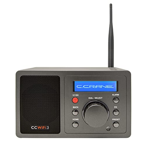 C. Crane CC WiFi 3 Internet Radio with Skytune, Bluetooth Receiver, Clock and Alarm with Remote Control, Access to Thousands of Radio Stations Worldwide