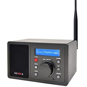 C. Crane CC WiFi 3 Internet Radio with Skytune, Bluetooth Receiver, Clock and Alarm with Remote Control, Access to Thousands of Radio Stations Worldwide