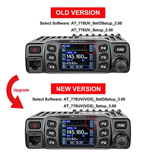 AnyTone AT-778UV Transceiver Mobile Radio Dual Band 25W VHF/UHF VOX Vehicle Car Radio w/Cable