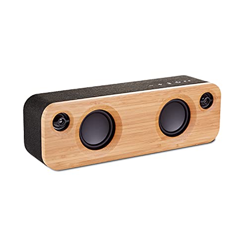 House of Marley Get Together Mini: Portable Speaker with Wireless Bluetooth Connectivity, 10 Hours of Indoor/Outdoor Playtime, and Sustainable Materials, Signature Black