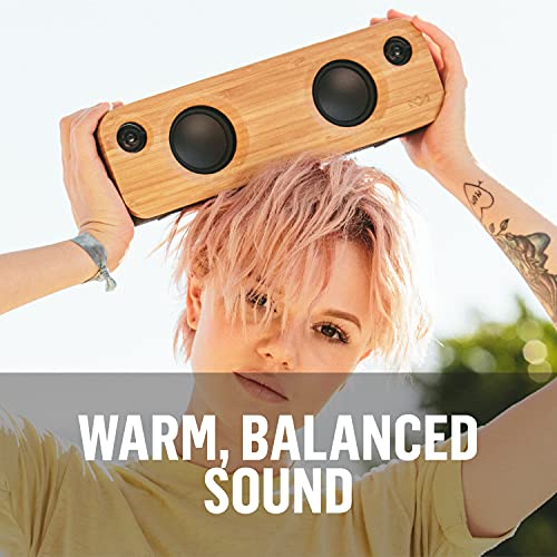 House of Marley Get Together Mini: Portable Speaker with Wireless Bluetooth Connectivity, 10 Hours of Indoor/Outdoor Playtime, and Sustainable Materials, Signature Black