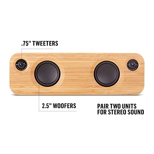 House of Marley Get Together Mini: Portable Speaker with Wireless Bluetooth Connectivity, 10 Hours of Indoor/Outdoor Playtime, and Sustainable Materials, Signature Black