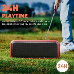 CHIFENCHY Portable Golf Speaker with Bass,Magnetic Golf Cart Bluetooth Speaker,IPX7 Waterproof,Multi-Sync Stereo,30W,24H Playtime,Golf Accessories for Men,Wireless Speaker with Mount,Golf Gifts