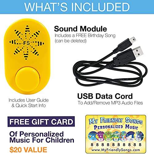 Friendly Songs Sound Module - 2 Hour Voice Box for Stuffed Animals