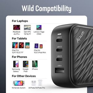 100W USB C Charger - Fast Charging Block GaN PD 3.0 USB Wall Charger Multiport Power Adapter: 4 Ports USB C Laptop Cell Phone Charging Station for MacBook Pro iPhone 14/13/12 Pro Max iPad Samsung