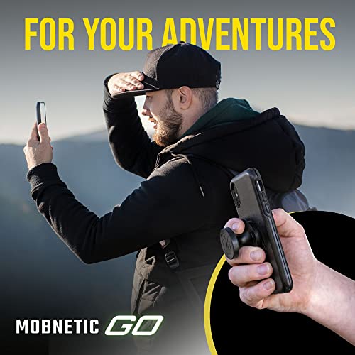 Mob Armor MobNetic Go - Car Phone Holder - Magnetic Phone Mount for Car - Dashboard Holder for Cell Phone in Vehicle - Cellphone Stand with Dual Magnets - Compatible with iPhone and Android