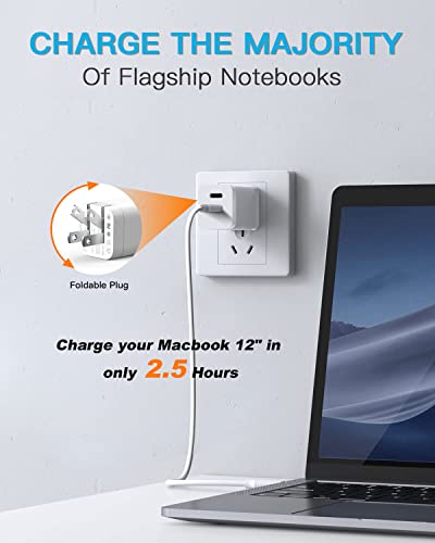 AICase 45W Super Fast USB-C Wall Charger,for Samsung Galaxy S22 Ultra,45 Watt Dual Type C Charging Block GaN Charger for Samsung S23/S22 Plus/S21/S20/Note 10/20/iPhone 14/iPad/MacBook