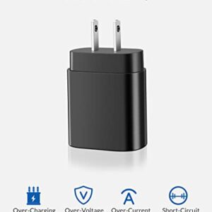 25W USB C Fast Charger for Samsung Galaxy S23/S23+/S23 Ultra/S22/S21/S21+/S21 Ultra/S20 Plus/Note 20/Note 10/A71/A51/A23/A21/A14/A10E, 2Pack Type C Fast Wall Charger Block with 6FT USB C to C Cable