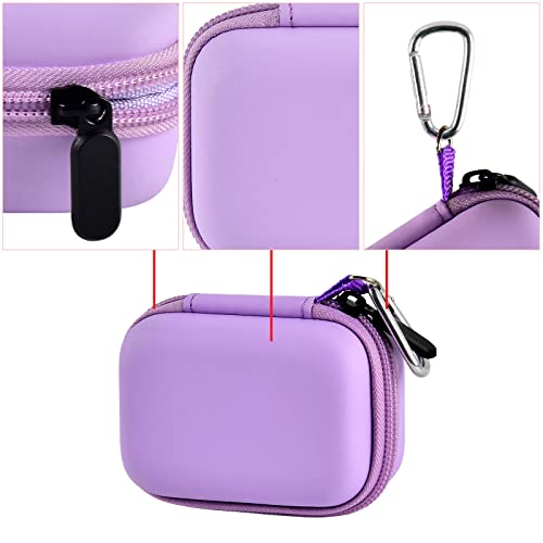 Case Compatible with iWALK Portable Charger Power Bank 4500/ 4800mAh. Charging Battery Pack Holder Storage for LinkPod Mini for iPhone 13/ 12/ 11/ Pro Max, Pocket Organizer for USB-C - Purple Bag Only