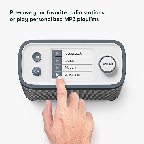 Relish - Simple Portable FM Radio and Music Player for Seniors, Those with Dementia and Alzheimer’s or Visually Impaired – Large Buttons, Simple Design, Easy to Use