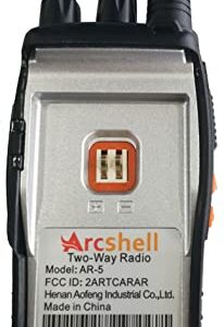 Arcshell Rechargeable Long Range Two-Way Radios with Earpiece 6 Pack Walkie Talkies Li-ion Battery and Charger Included