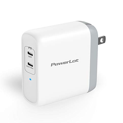 USB C Wall Charger PowerLot 68W 2-Port GaN PD 3.0 USB C Charger, 60W USB C Power Adapter for MacBook Pro, 18w Fast Charger for iPhone 14 pro max,iPhone13 Pro Max,iPhone 12 Pro Max,iPad,iWatch,iPods