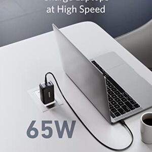 Anker USB C Charger 65W, 725 Charger, Ultra-Compact Dual-Port Foldable Travel Wall Charger for MacBook Pro/Air, iPad Pro, Galaxy S21/S10, Dell XPS 13, Note 20/10+, iPhone 13/Pro, Pixel, and More