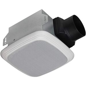 homewerks worldwide 7130-04-bt bathroom fan bluetooth speaker, ceiling mount exhaust ventilation 1.5 sones 70 cfm, white