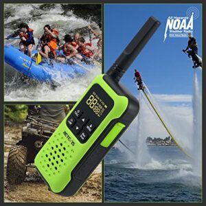 Retevis RT49P Waterproof Walkie Talkies, IP67 Floating 2 Way Radio, NOAA Walkie Talkie, 1200mAh Rechargeable AA Batteries, SOS Flashlight Two Way Radio for Skiing Kayaking 2 Pack