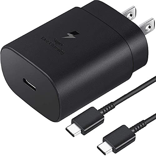 Samsung Fast Charger 25W USB Type C Wall Charger Block with 5FT C Cable Compatible Samsung Galaxy S23Ultra S23 S23+ S22 S22Ultra S22+ S21 S21Ultra S21+ S20 S20Ultra Note20 Note10 Note9 S10 S10Plus S9