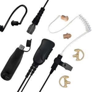 sheepdog quick disconnect police lapel mic, compatible with motorola apx 6000 apx 7000 apx 8000 and apx 4000 radios, law enforcement earpiece headset