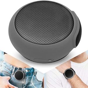 ancwear portable bluetooth speakers wireless mini speaker with enhanced bass,hd sound,wearable speaker with microphone,9.5h playtime,ipx6 waterproof suitable for sports,outdoor travel (dark grey)