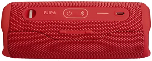 JBL Flip 6 Waterproof Portable Wireless Bluetooth Speaker Bundle with Hardshell Protective Case (Red)