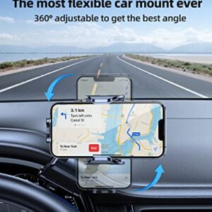 VICSEED Phone Mount for Car [Lifesaver to Keep Eyes on Road] Car Phone Mount in Front of Steering Wheel, Never Get Distracted Car Phone Holder Mount, Grip on Dashboard Car Mount for iPhone & Android