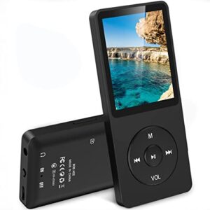 agptek a02 8gb mp3 player, 70 hours playback lossless sound music player, supports up to 128gb, black