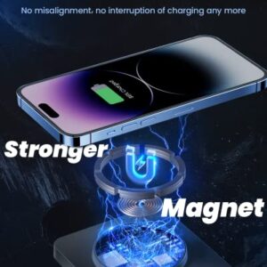 Wireless Charging Pad, GEEKERA 3 in 1 Magnetic Wireless Charger, Mag Safe Charging Station for iPhone 14/13/12 Pro Max/Pro/Mini, Apple Watch Ultra/SE/8/7/6/5/4/3/2, AirPods Pro/3