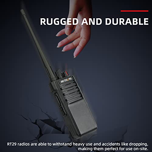 Retevis RT29 New Version,High Power Walkie Talkies Long Range,IP67 Waterproof,3200mAh,Emergency Alarm,Durability,Military Grade Two Way Radio (5 Pack)