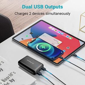 Dr. Prepare 10000mAh Battery Pack Charger Portable, 5V 3A USB C Power Bank with Dual Output, Ultra-Compact External Battery Pack for Heated Vest, Heated Jacket, iPhone and iPad