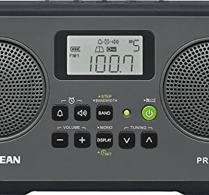 Sangean PR-D19BK FM Stereo/AM Digital Tuning Portable Radio with Protective Bumper (Gray/Black)