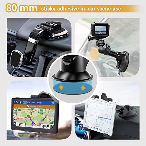 3M VHB Sticky Adhesive Replacement, 4pcs 3.15" Circle Double Sided Pads Gule for Dashboard / Windshield Suction Cup Phone Holder, 4pcs 23mm Round Sticker Tape for Car Magnetic Mount & Ring Holder Base