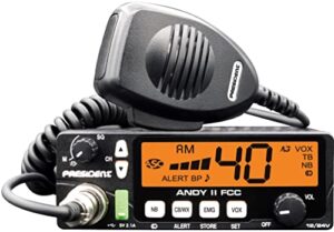 president electronics andyii cb radio 12/24v 7clr disp usb compact