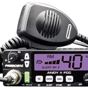 President Electronics ANDYII Cb Radio 12/24v 7clr Disp Usb Compact