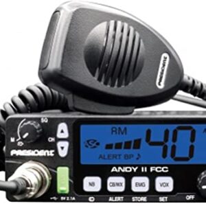 President Electronics ANDYII Cb Radio 12/24v 7clr Disp Usb Compact