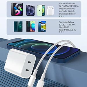 iPhone Charger, 25W USB C Charger Dual Ports USB Type C Fast Charger with 3FT 20W USB C to Lightning Cable MFi Certified Type C PD Charger for iPhone 14/13/12/12 Pro/12 Pro Max/11/11 Pro/XS Max/XR/X/8