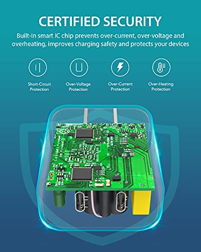 iPhone Charger, 25W USB C Charger Dual Ports USB Type C Fast Charger with 3FT 20W USB C to Lightning Cable MFi Certified Type C PD Charger for iPhone 14/13/12/12 Pro/12 Pro Max/11/11 Pro/XS Max/XR/X/8