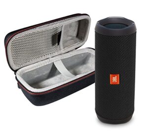 jbl flip 4 portable bluetooth wireless speaker bundle with protective travel case – black