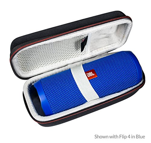 JBL Flip 4 Portable Bluetooth Wireless Speaker Bundle with Protective Travel Case - Black