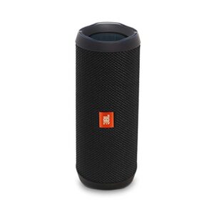 JBL Flip 4 Portable Bluetooth Wireless Speaker Bundle with Protective Travel Case - Black