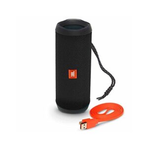 JBL Flip 4 Portable Bluetooth Wireless Speaker Bundle with Protective Travel Case - Black