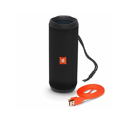 JBL Flip 4 Portable Bluetooth Wireless Speaker Bundle with Protective Travel Case - Black