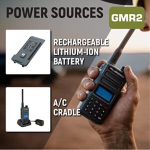 Rugged Walkie Talkie for Adults Hiking Camping Off Road with 22 GMRS Channels – Features Long Range NOAA Weather Channels and Rechargeable Battery