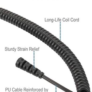 Speaker Mic with Reinforced Cable for Kenwood Radios NX-200 NX-210 NX-300 NX-3200 NX-3300 NX-410 NX-411 NX-5200 NX-5300 NX-5400 TK-2180 TK-3180 TK-5210 TK-5220 TK-5310 TK-5410, Shoulder Microphone