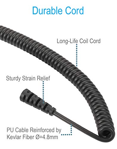 Speaker Mic with Reinforced Cable for Kenwood Radios NX-200 NX-210 NX-300 NX-3200 NX-3300 NX-410 NX-411 NX-5200 NX-5300 NX-5400 TK-2180 TK-3180 TK-5210 TK-5220 TK-5310 TK-5410, Shoulder Microphone