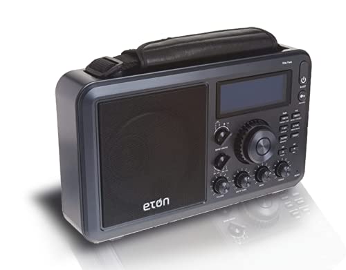 Eton - Elite Field AM/FM/Shortwave Desktop Radio with Bluetooth, Mineral Grey, 2-Band, Bluetooth Ready, LCD Display, Headphone Jack, Strong Anti-Interference, 50 Station Memory