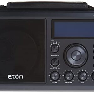 Eton - Elite Field AM/FM/Shortwave Desktop Radio with Bluetooth, Mineral Grey, 2-Band, Bluetooth Ready, LCD Display, Headphone Jack, Strong Anti-Interference, 50 Station Memory