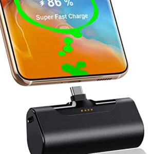 Portable Charger 5200mAh USB C Ultra-Compact Power Bank (QUICK CHARGING) Small Battery Pack Compatible with Samsung Galaxy S22 S21 S20 S10 S9 S8,Note 20/10/9/8,Moto Z3,LG V35/G8,Google Pixel 4/3/2XL