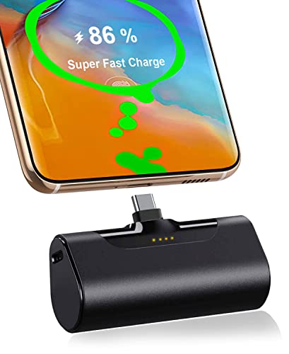 Portable Charger 5200mAh USB C Ultra-Compact Power Bank (QUICK CHARGING) Small Battery Pack Compatible with Samsung Galaxy S22 S21 S20 S10 S9 S8,Note 20/10/9/8,Moto Z3,LG V35/G8,Google Pixel 4/3/2XL